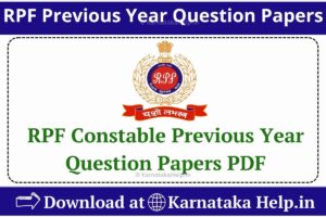 RPF Constable Previous Year Question Papers PDF In English/Hindi ...
