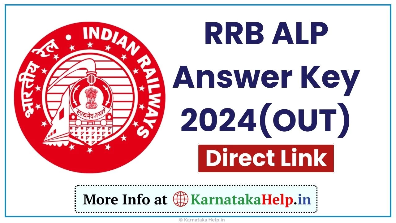 RRB ALP Answer Key 2024 OUT CBT 